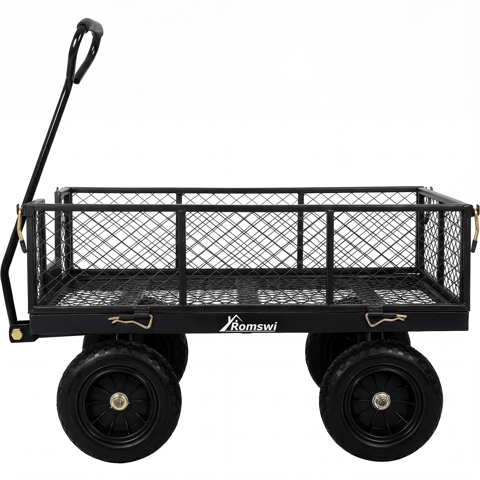 ANLIBATT Garden Cart 880 lb Capacity 4 Cu.Ft 10" Flat Free Tires, Heavy ...
