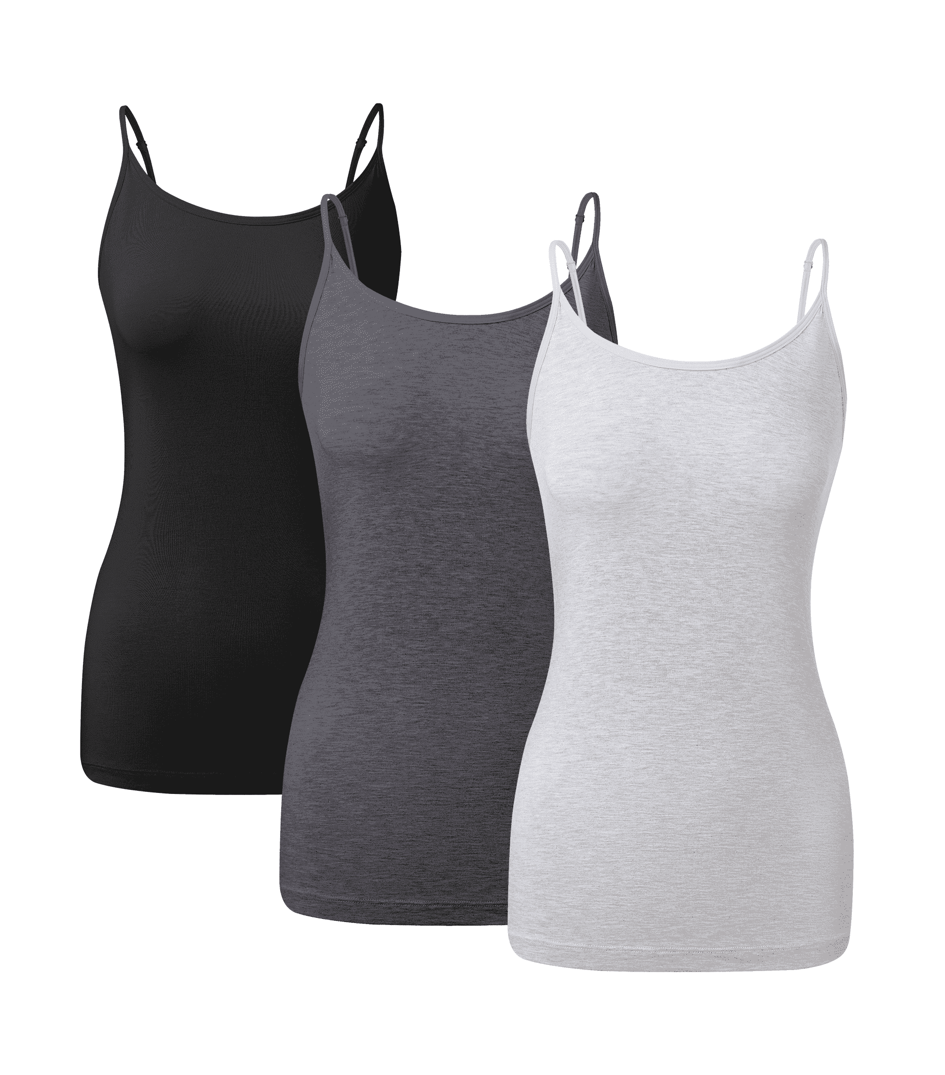 ANLIQI Womens Bamboo Rayon Tank Tops Summer Adjustable Spaghetti Strap ...