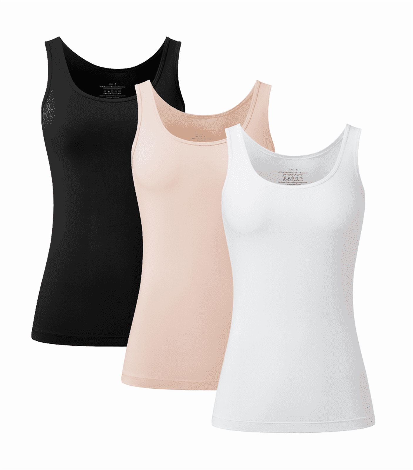 ANLIQI Womens Summer Bamboo Rayon Tank Tops Adjustable Spaghetti Strap ...
