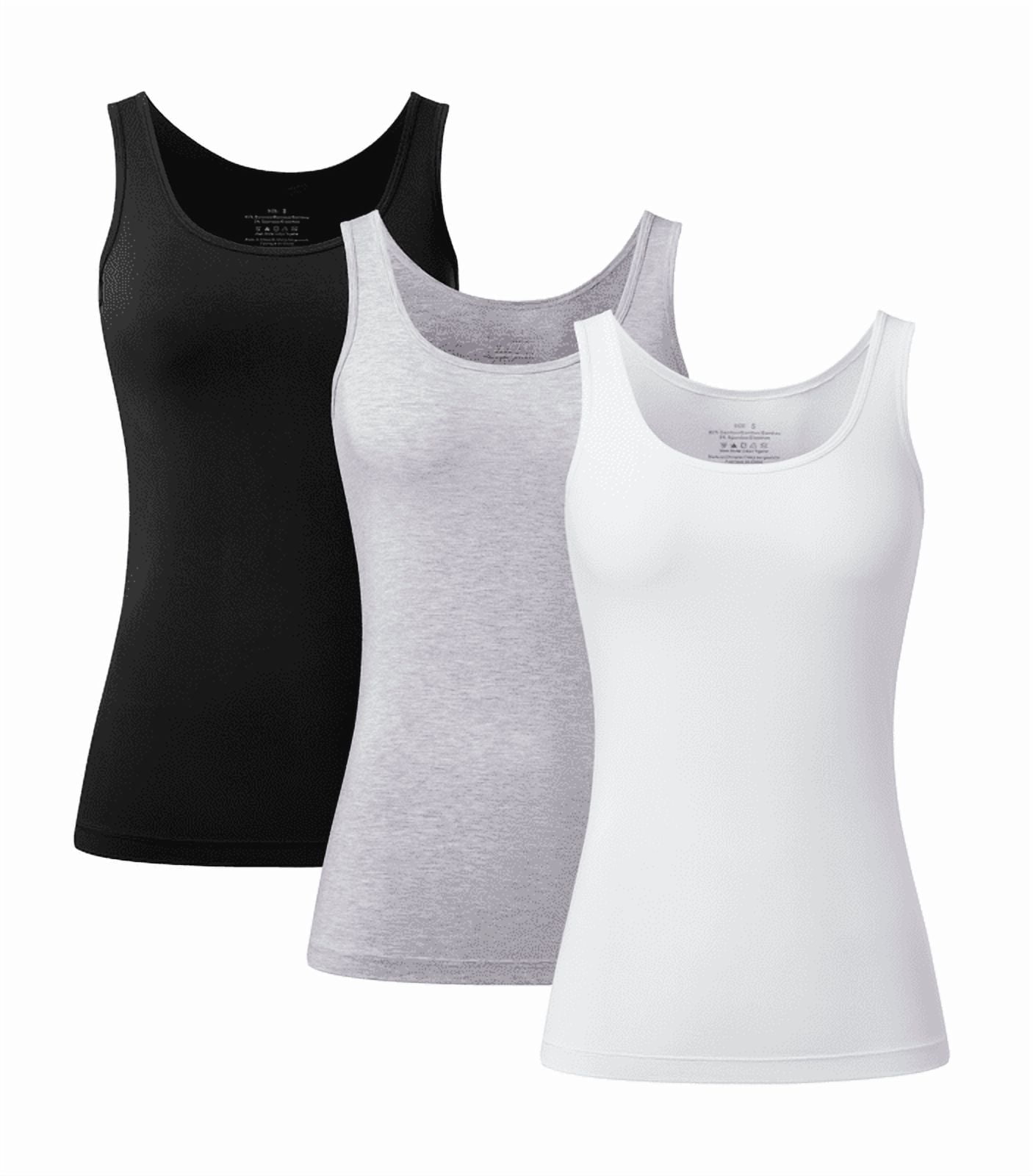 ANLIQI Womens Summer Bamboo Rayon Tank Tops Adjustable Spaghetti Strap ...