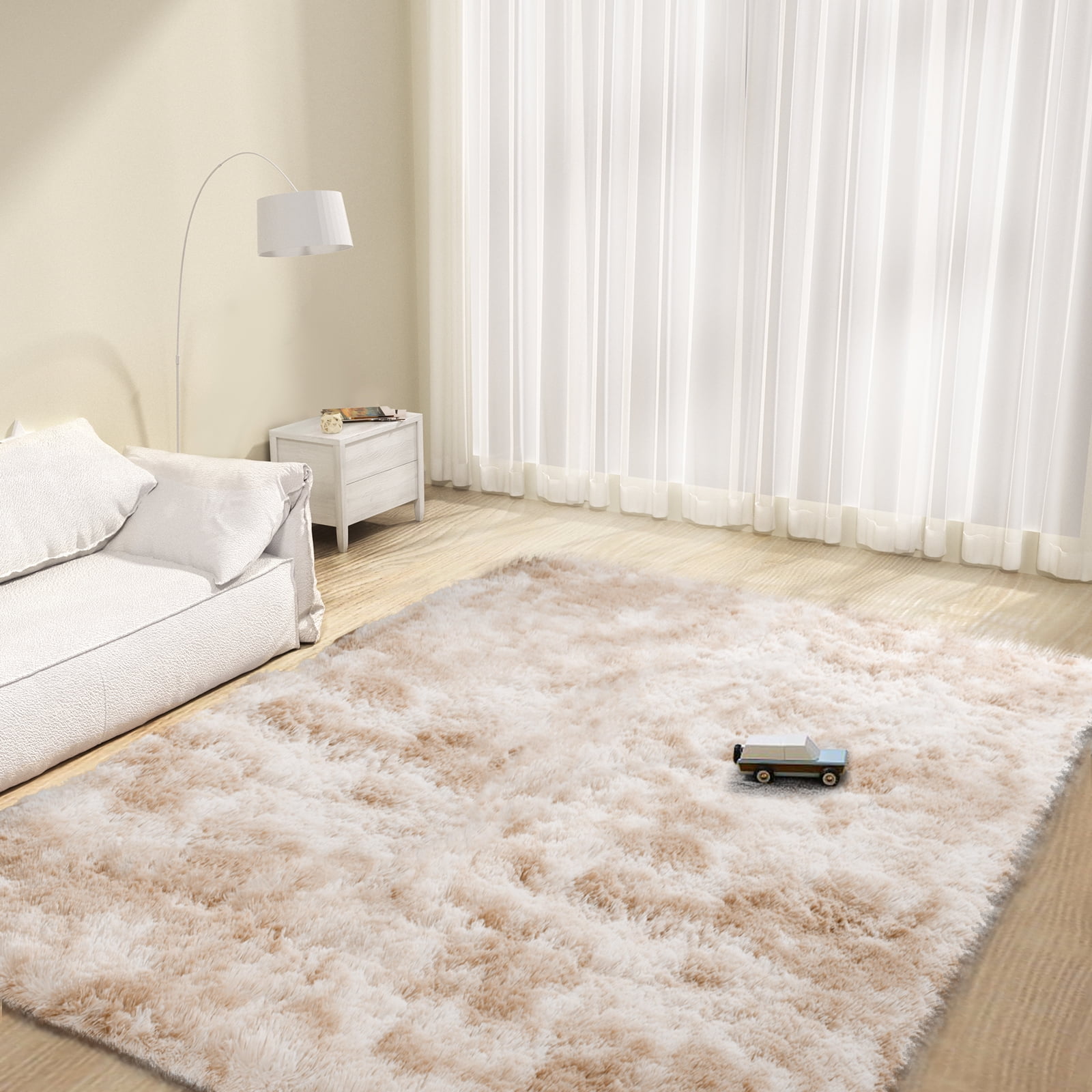 ANMINY Area Rug Luxury Shaggy Soft Plush Bedside Rug Indoor Non-Slip ...