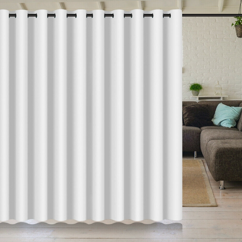 ANMINY Blackout Curtain Panels, 84"x100", Privacy Bedroom Separator, Solid Color Space Room ...