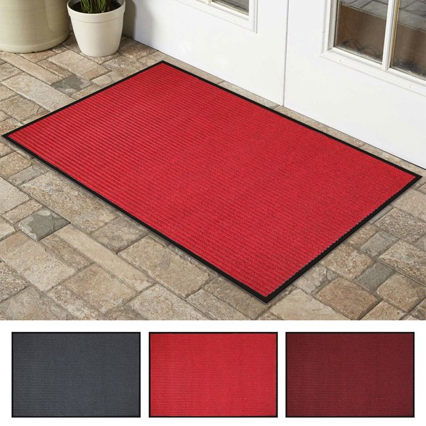 ANMINY Front Doormat Entrance Shoe Mat Waterproof PVC Non Slip Rug ...