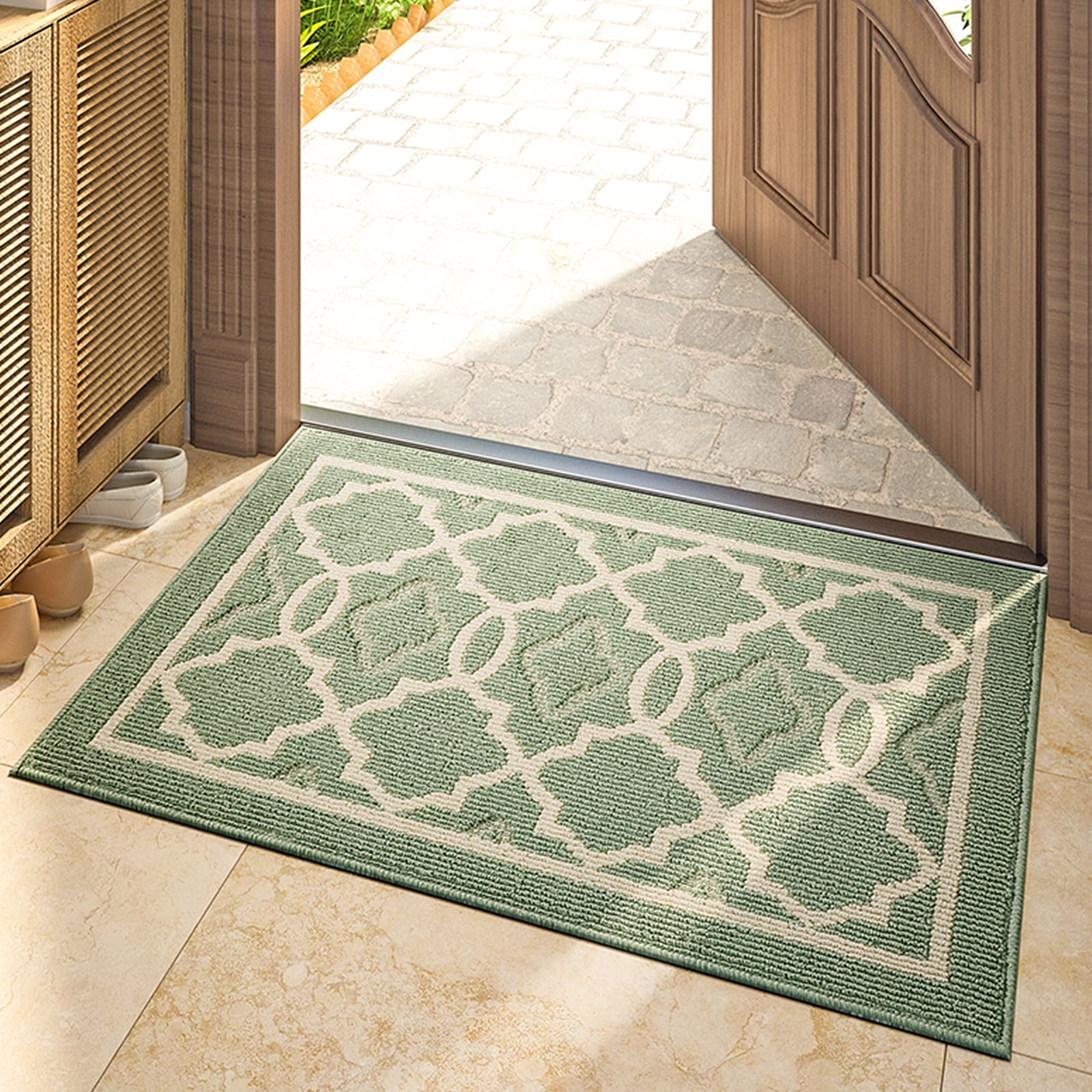 ANMINY Non-Slip Absorbent Door Mat Front Back Doormat Entryway Rugs 24 ...