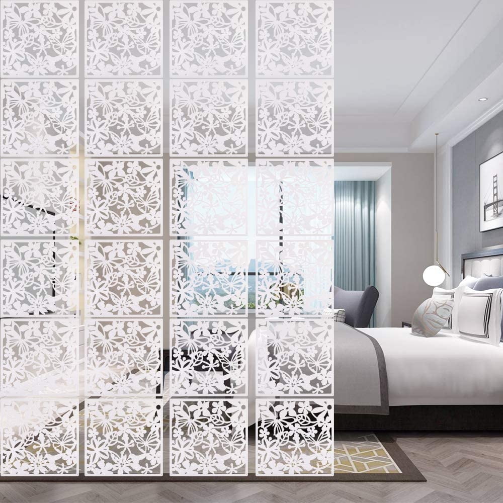 Walmart 12/24pc PVC Carved Screen Panels for Small Space Living Room ...