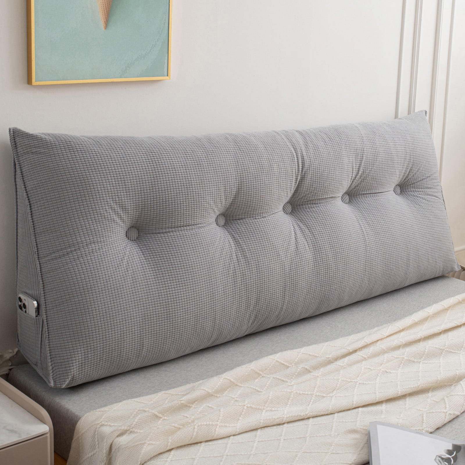 ANMINY Triangle Headboard Pillow Full Filling Backrest Positioning ...