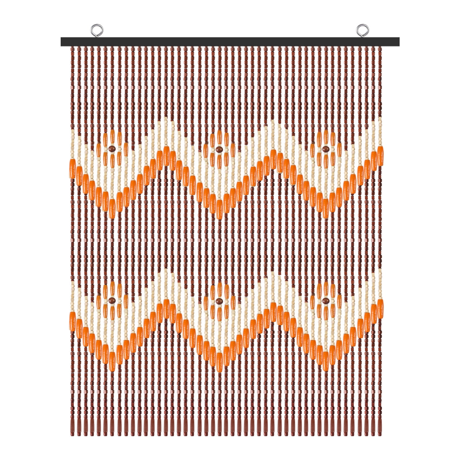 ANMINY Wooden Beaded Door Curtain String Door Curtain 35''x51'' Room ...