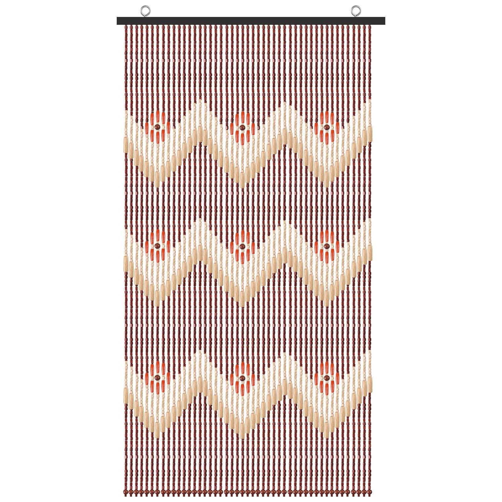 ANMINY Wooden Beaded Door Curtain String Door Curtain 35''x75'' Room ...