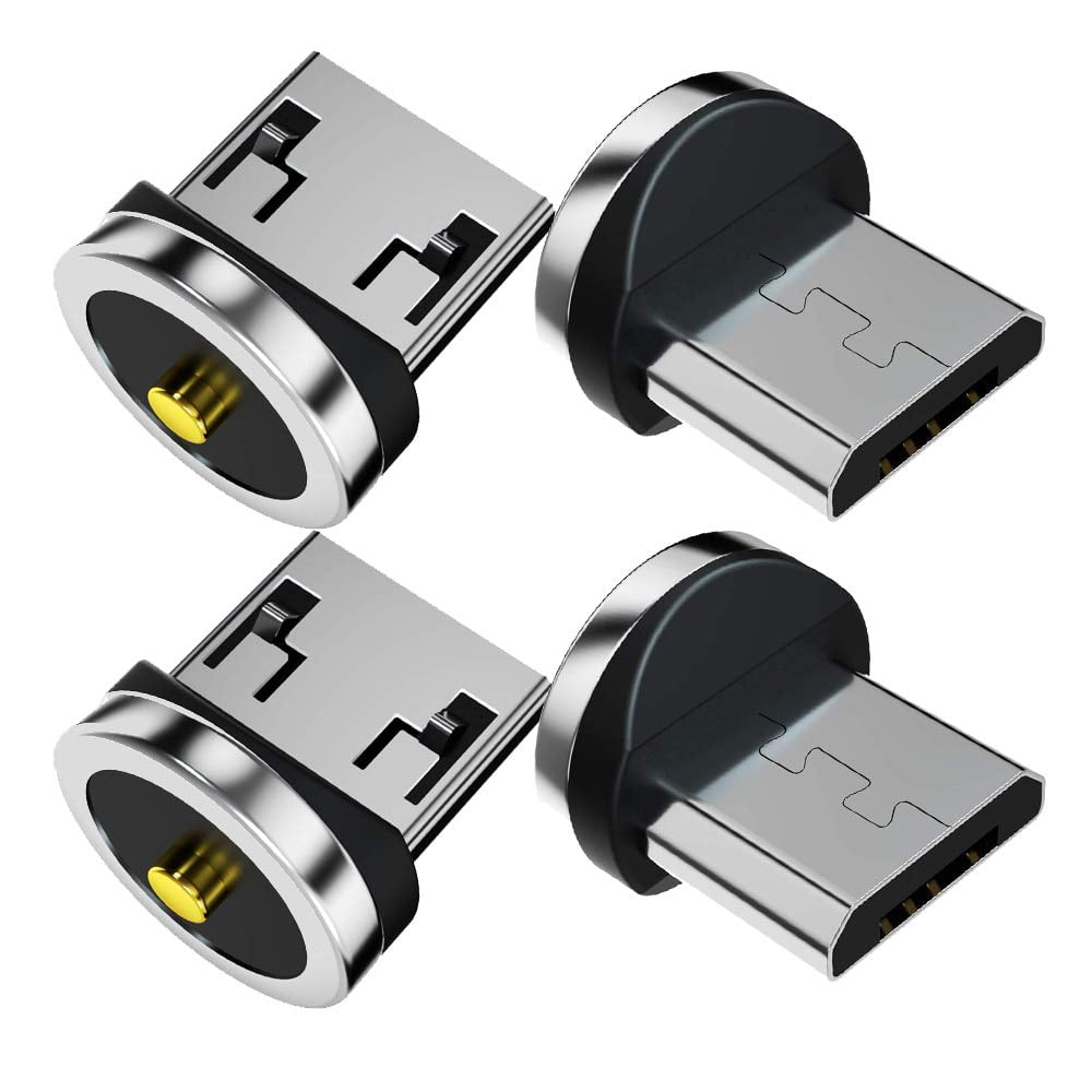 ANMONE Magnetic Charging Cable Tips Only [4 Pack] ro USB Plugs Magnetic ...