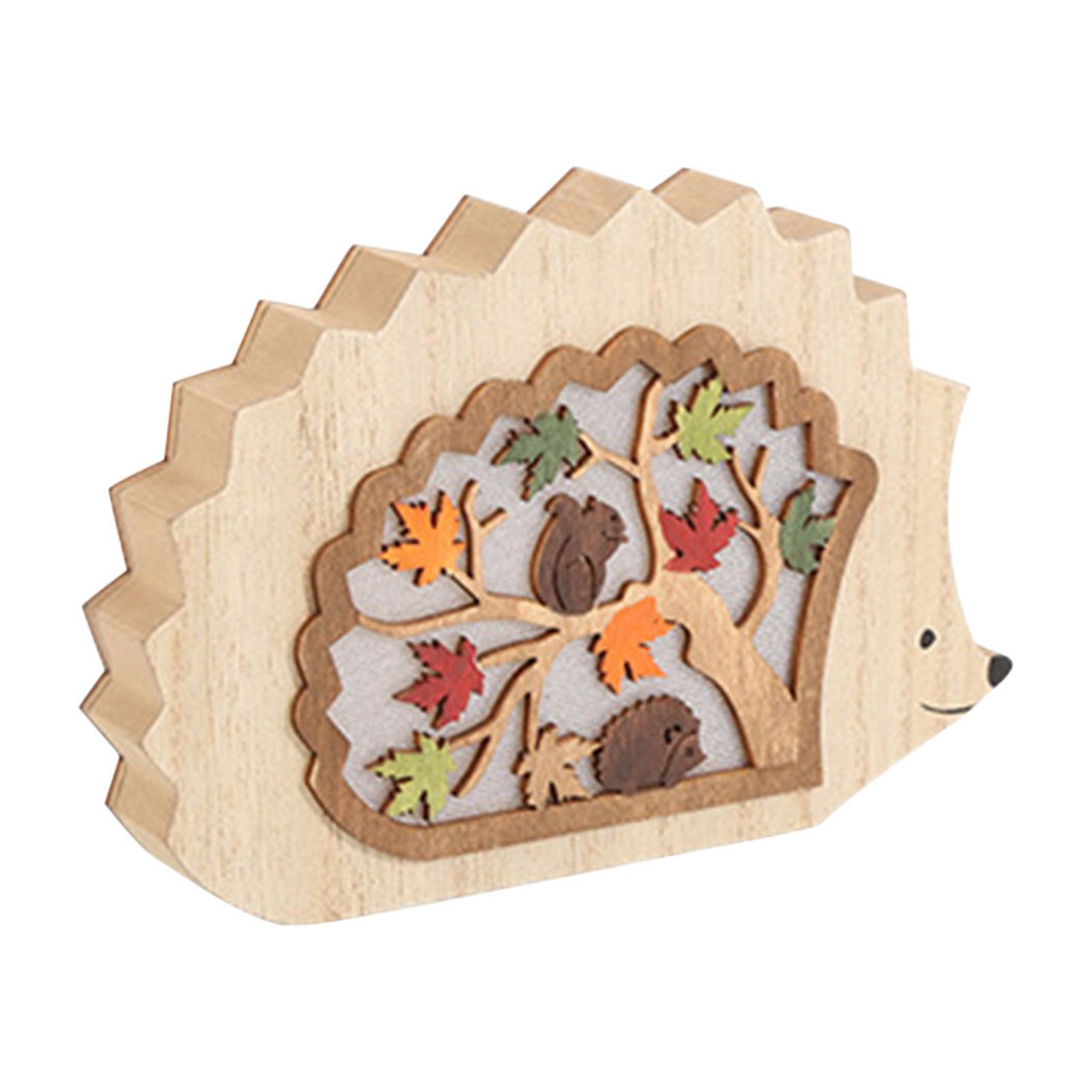 ANMUYUM Carved Wood Wall Art , Lighted Multilayer Forest Silhouette ...