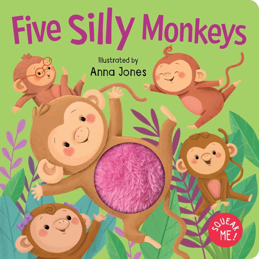 ANNA JONES: Squeak Me!: Five Silly Monkeys: Squeaky Plush Board Book ...