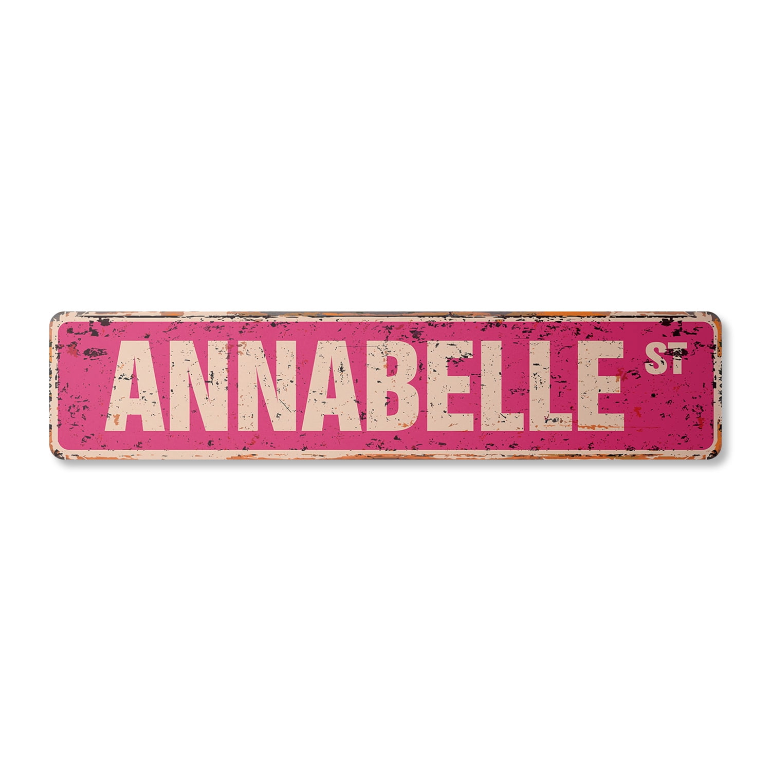 ANNABELLE Vintage Plastic Street Sign Childrens Name Room Sign | Indoor ...