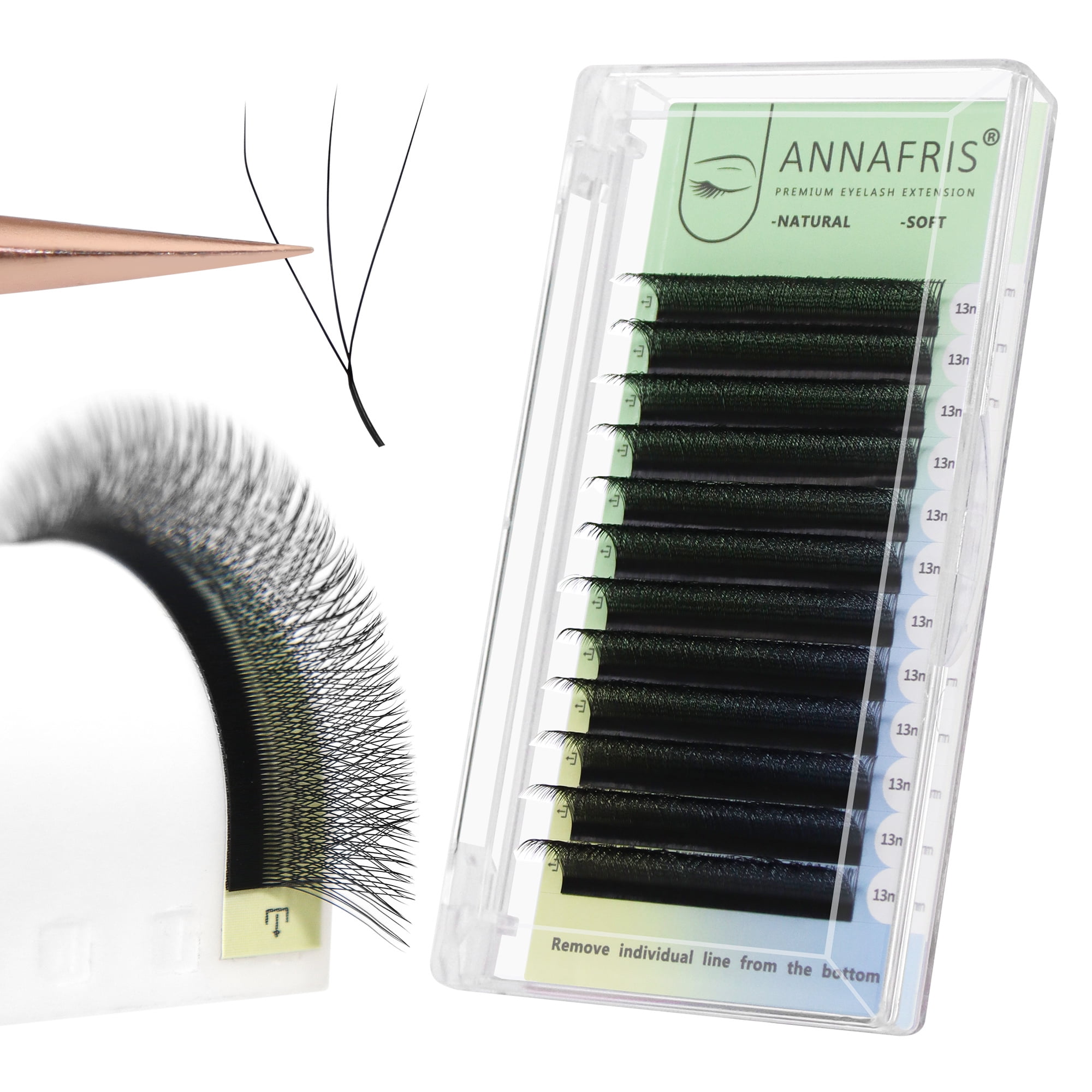 ANNAFRIS 4D YY Shape Eyelash Extension Makeup Mesh Net Pack - C D Curl ...