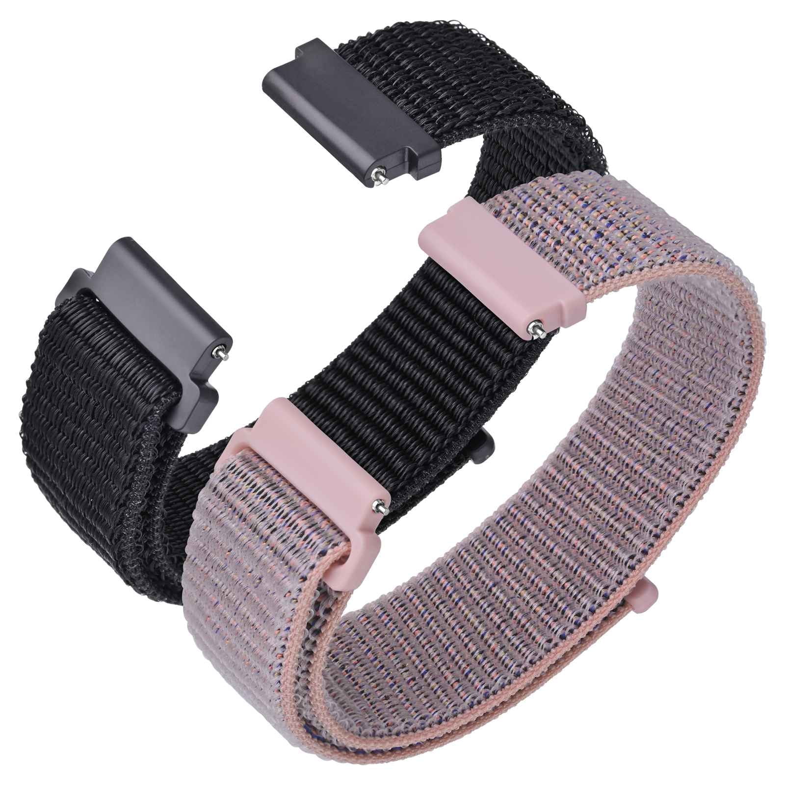 ANNEFIT Nylon Sport Loop Watch Bands 20mm, 2 Packs Quick Release ...