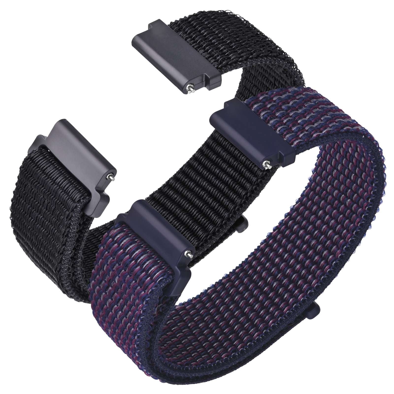 ANNEFIT Nylon Sport Loop Watch Bands 22mm, 2 Packs Quick Release ...