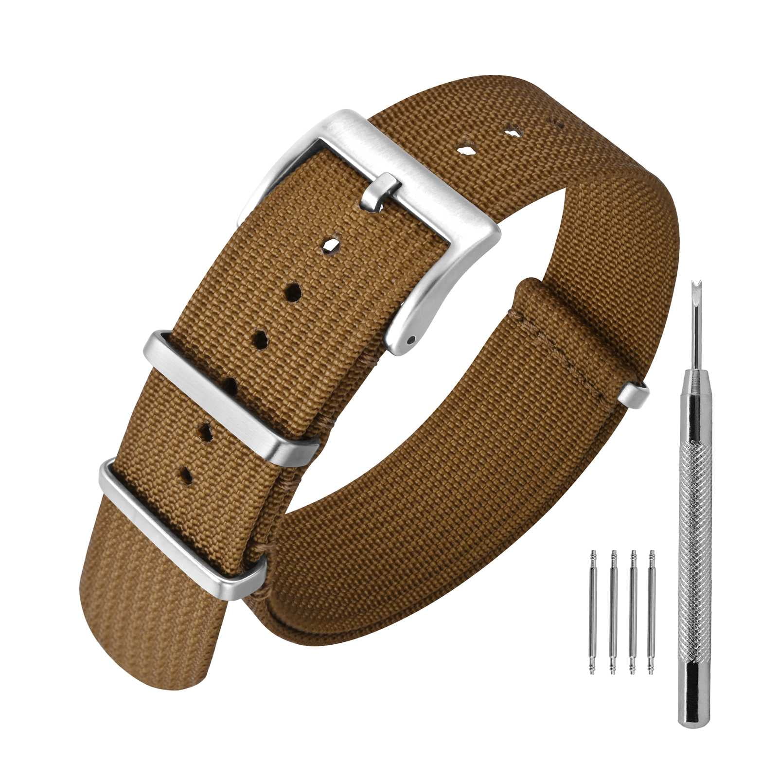 ANNEFIT Nylon Watch Band 18mm, One-Piece Waterproof Military Watch ...