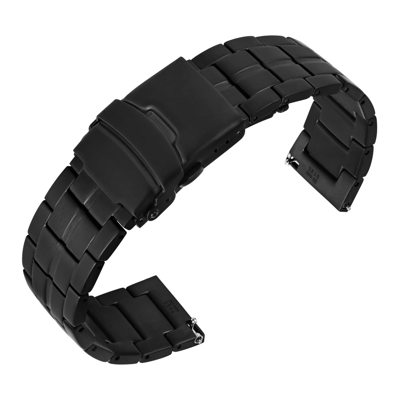 ANNEFIT Stainless Steel Watch Band 22mm, Metal Watch Strap with Double ...