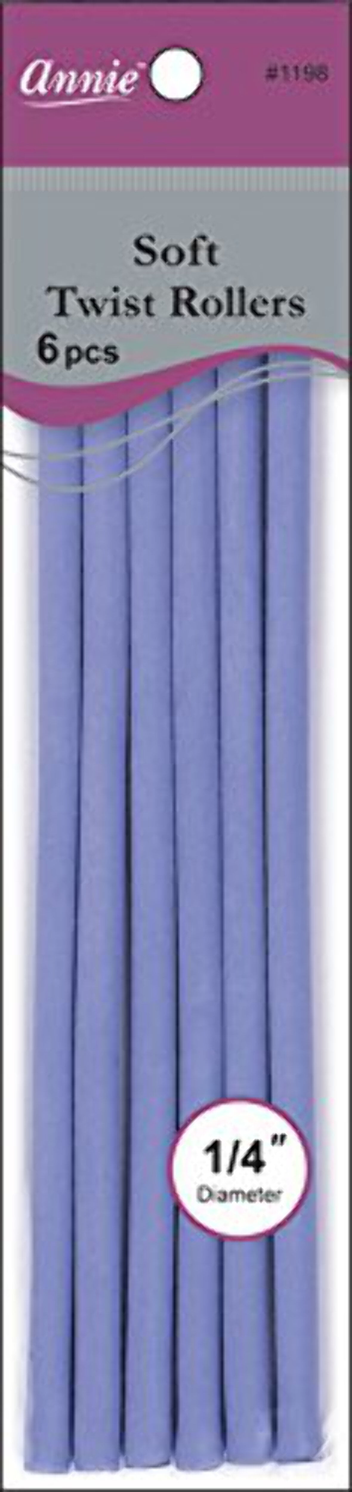 Annie Soft Twist Rollers Lavender 1/4" 6 piece 1198 - Walmart.com