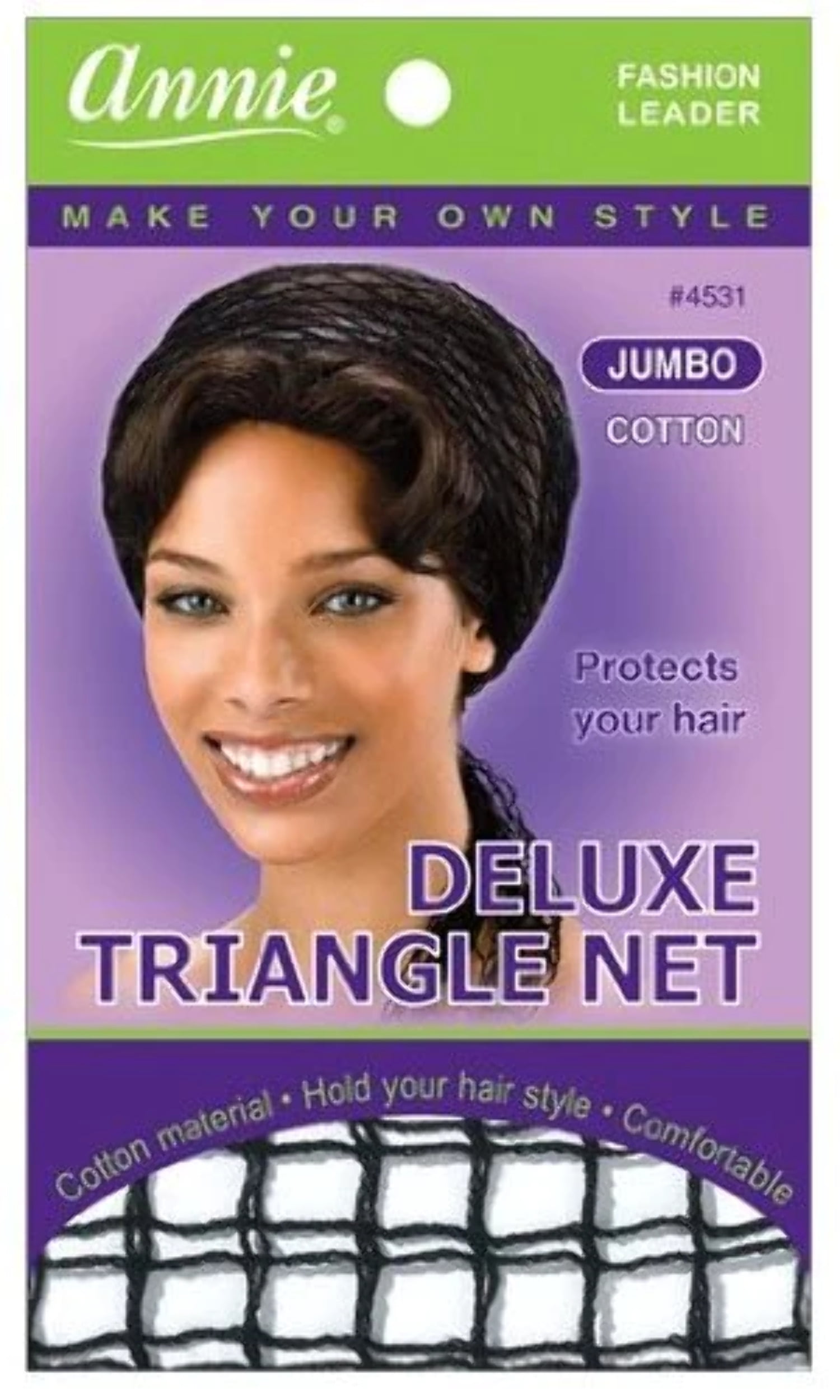 ANNIE - Deluxe Triangle Net Jumbo Cotton BLACK - Walmart.com