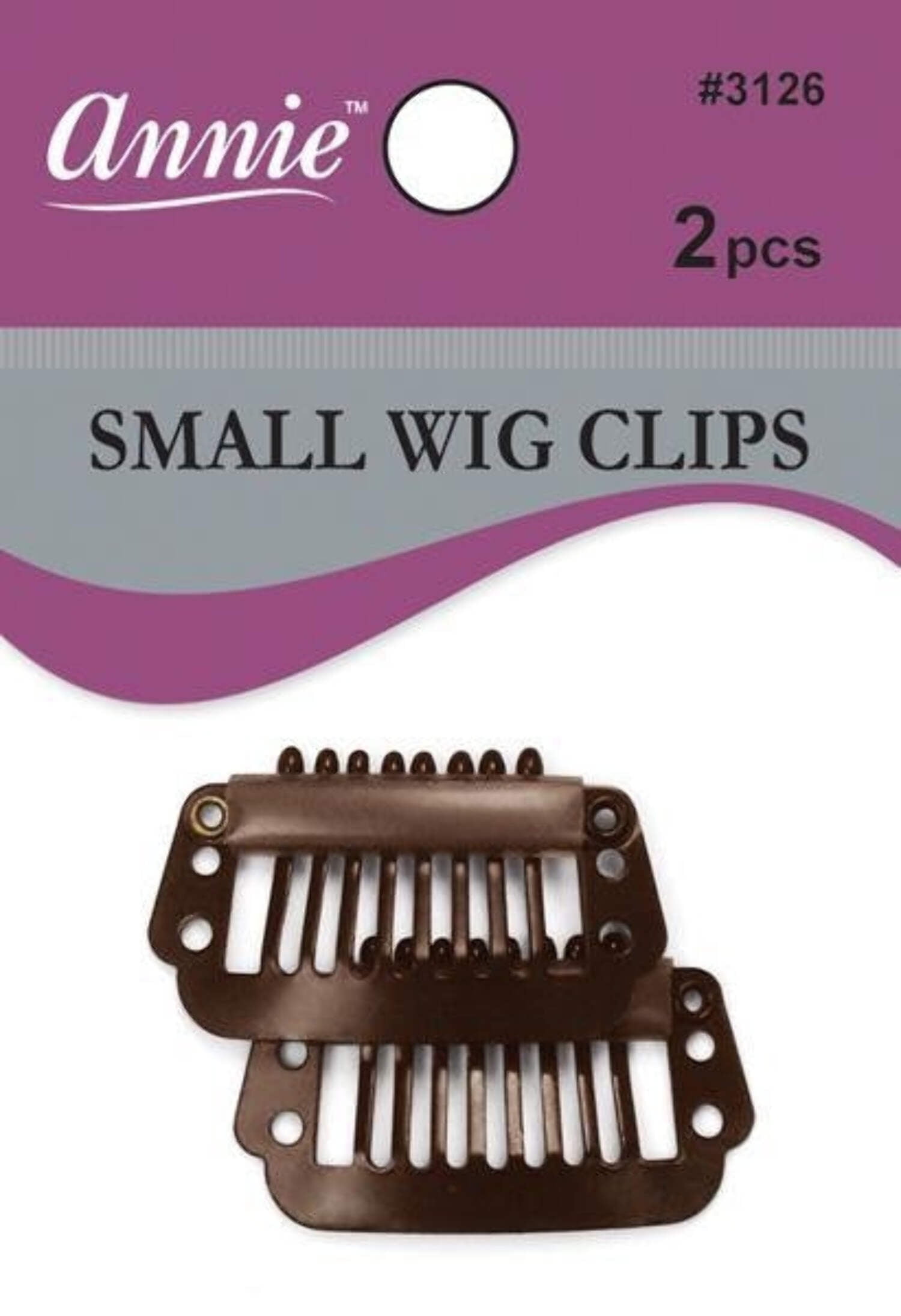 ANNIE - Small Wig Clips 2PCs BROWN #3126 - Walmart.com