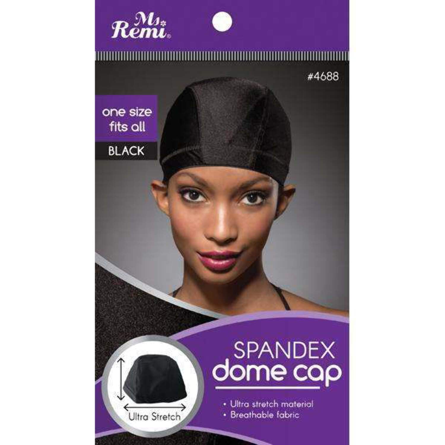 ANNIE - Spandex Dome Cap BLACK #4688 - Walmart.com