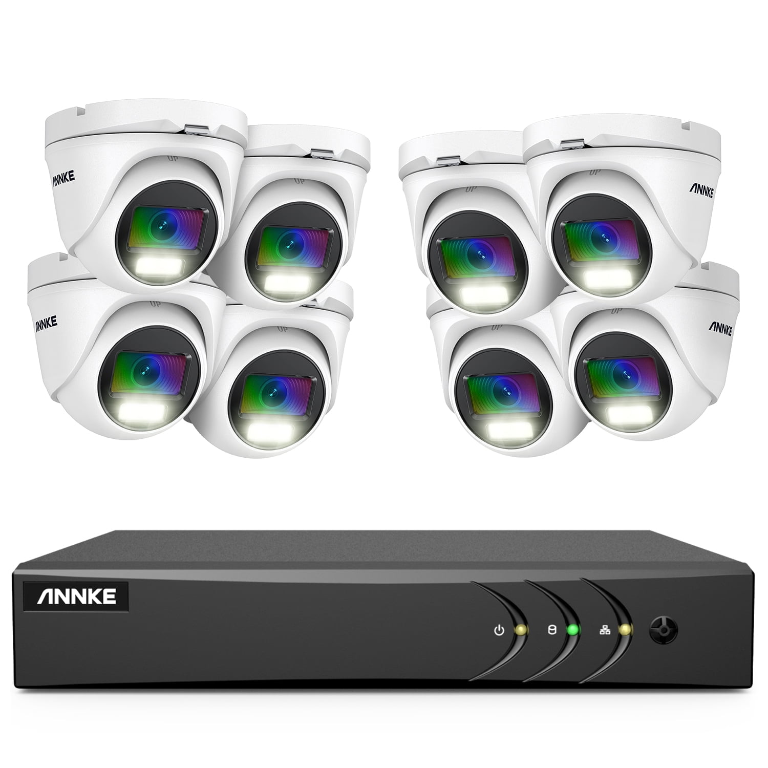 ANNKE 1080P H.265+ 8 Channel 8 Cameras Wired CCTV System, 8PCS Security ...