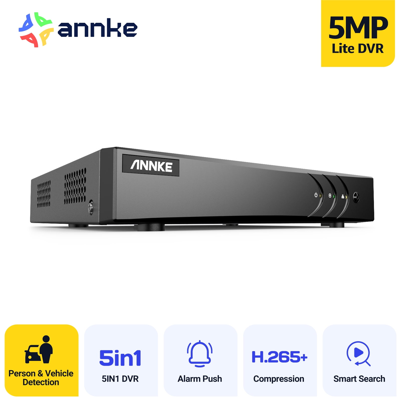ANNKE H.265+ 3K Lite 16 Channel Security Video Recorder with AI Human ...