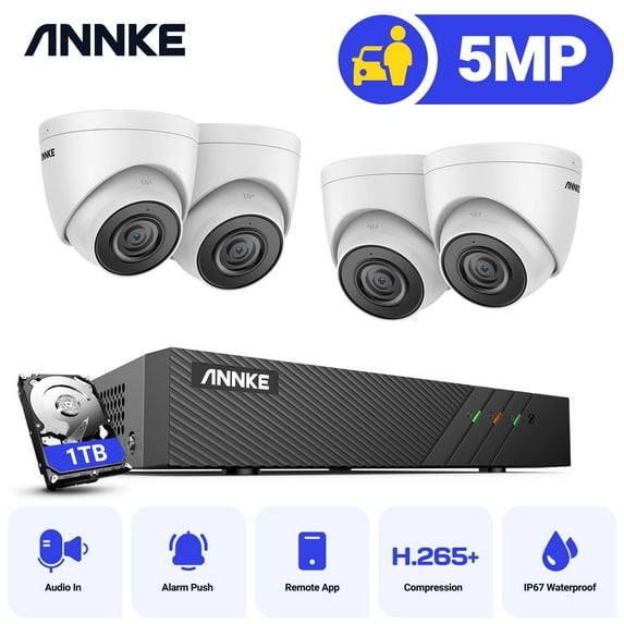 ANNKE 3K PoE H.265+ Security Camera System with 6MP 8CH NVR Recorder ...