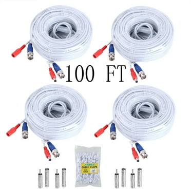CableVantage 60ft Security Camera Cable Wire with BNC RCA Connectors ...