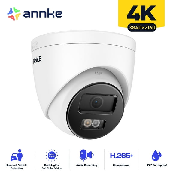 5MP PoE Camera, Full Metal Turret Security IP Camera Outdoor, Smart ...