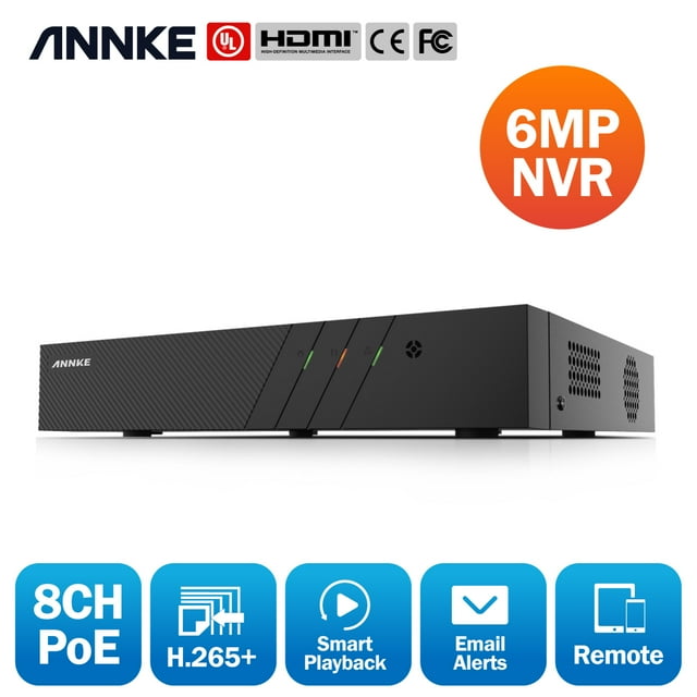 ANNKE 8-Channel NVR Recorder for Home Security Camera System, 6MP ...