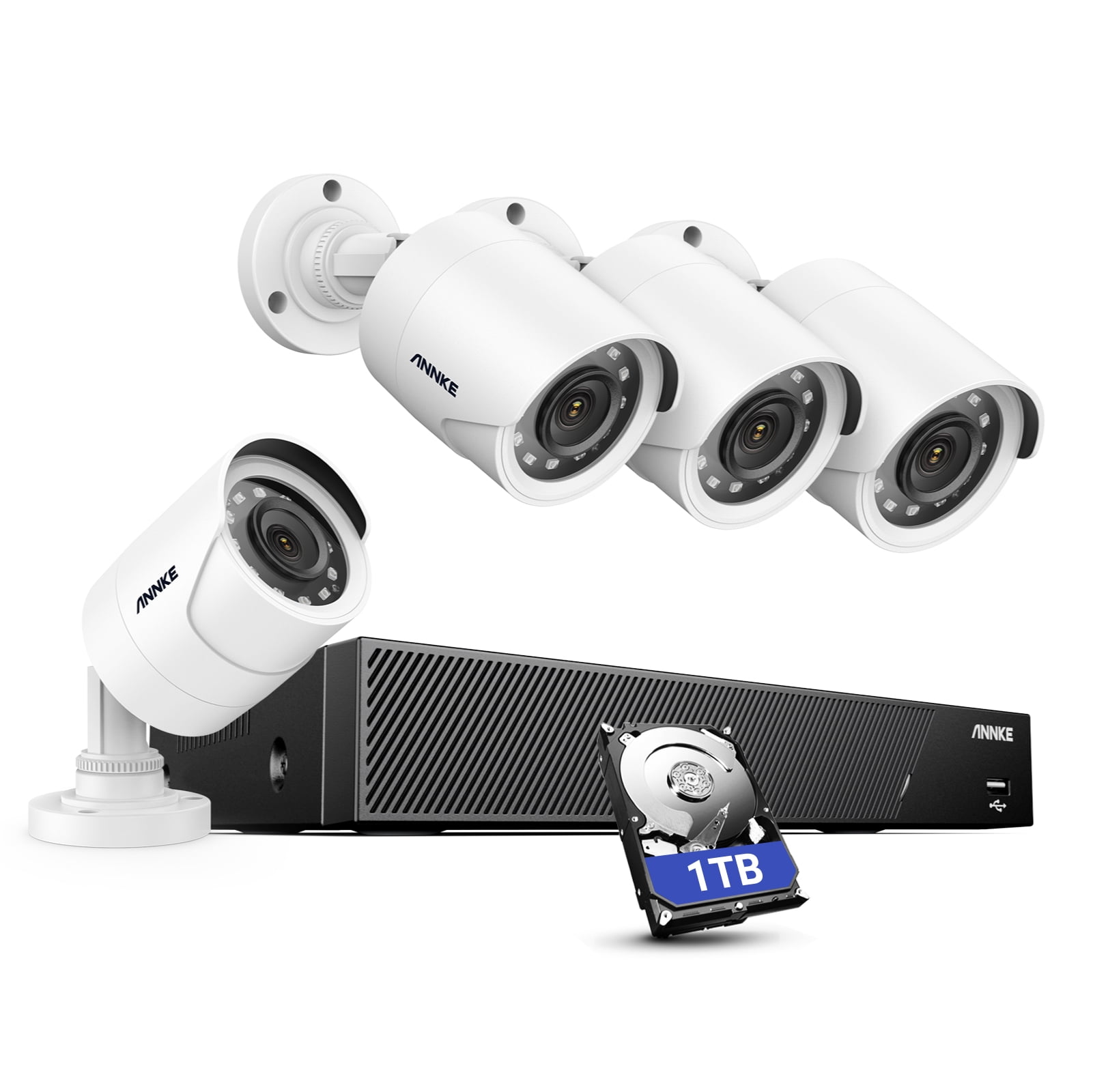 ANNKE Home Security Camera System 8ch CCTV Camera Security System IP66 ...