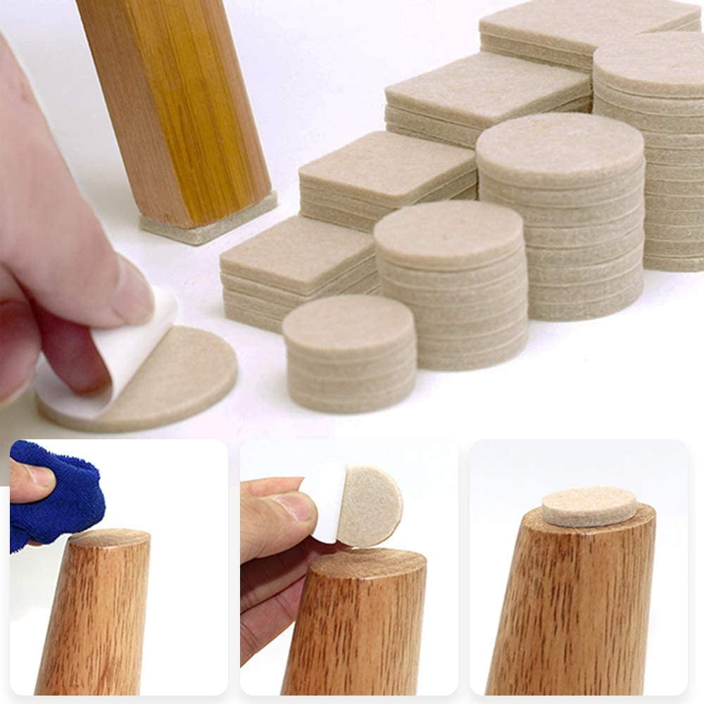 ANNVCHI Beige Felt Furniture Pads - 300 pcs Anti-Scratch Floor ...