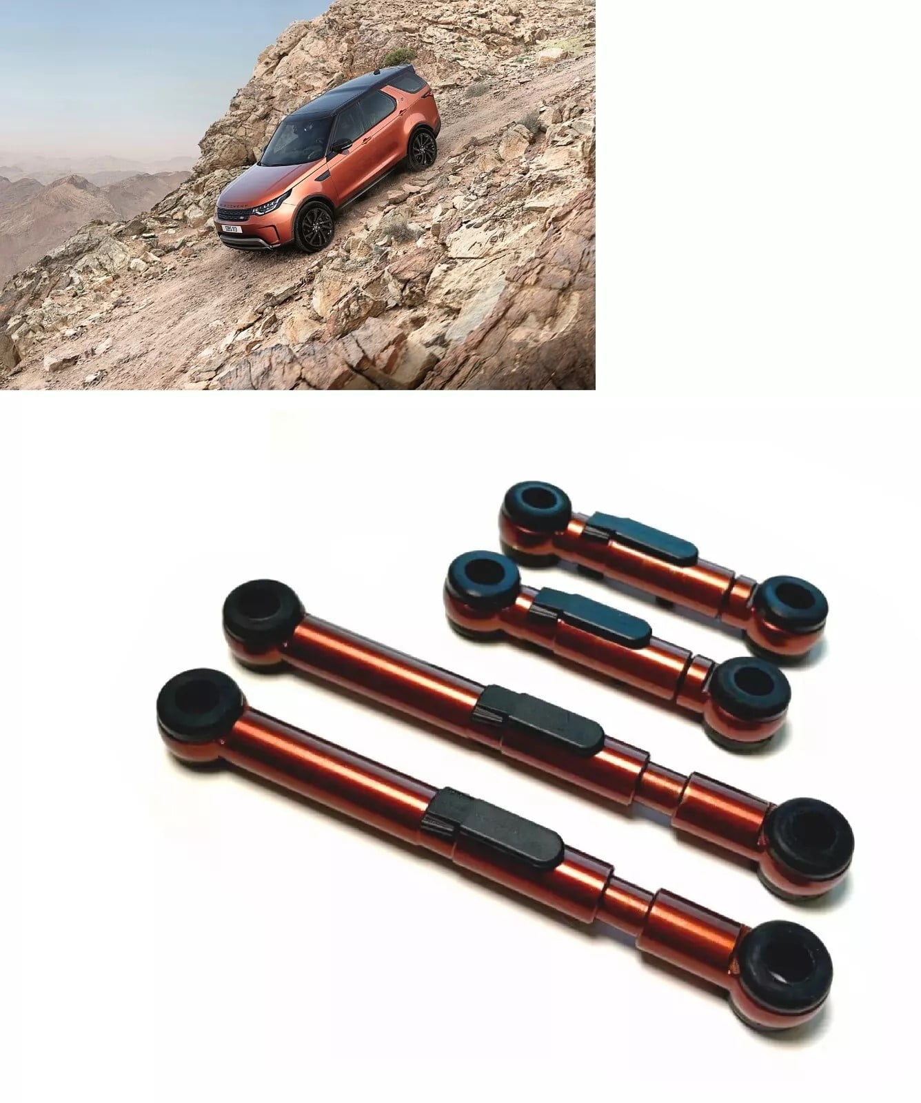 ANODIZED ALUMINUM ADJUSTABLE WITH 2 SETTINGS SUSPENSION 1.5" LIFT RODS ...
