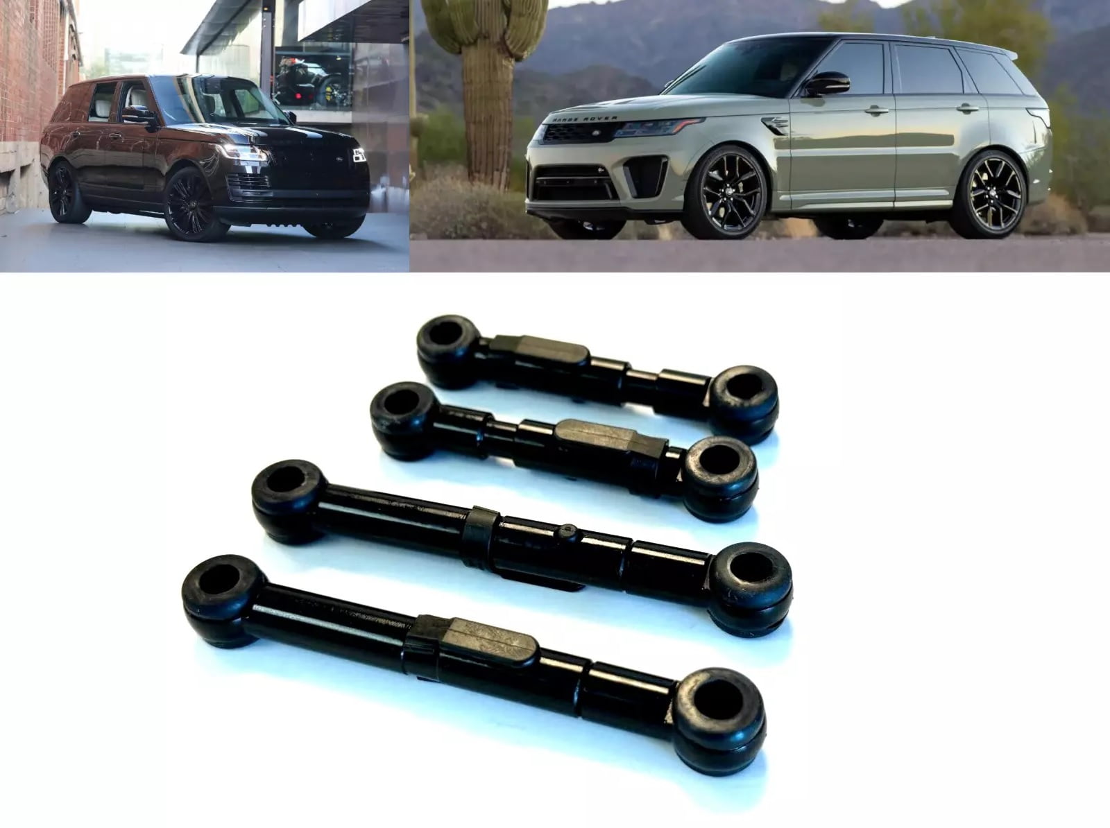 ANODIZED BLACK ALUMINUM ADJUSTABLE AIR RIDE SUSPENSION LOWERING ROD ...