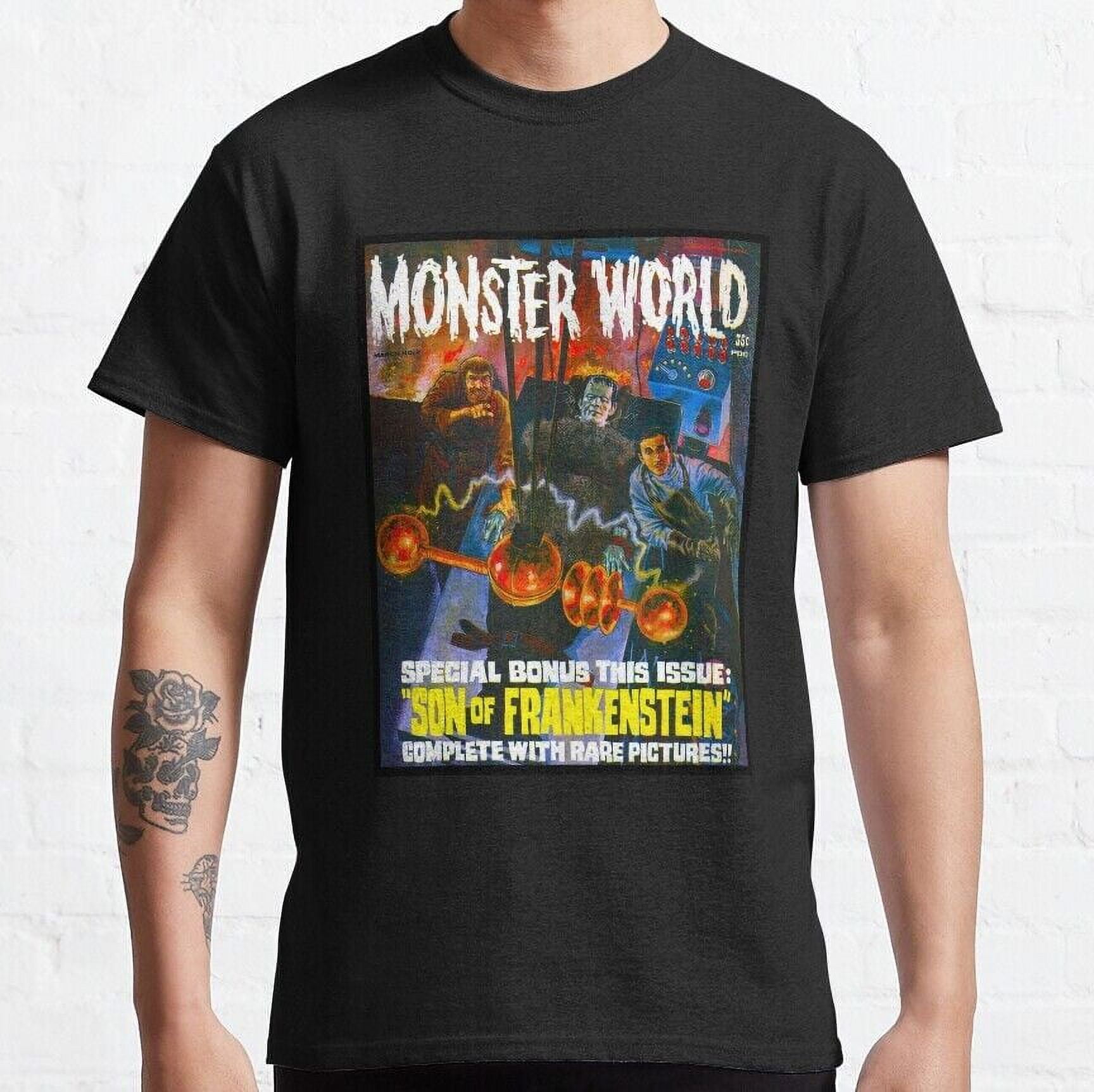 ANOTHER GREAT VINTAGE FAMOUS MONSTER WORLD MAGAZINE COVER! #7 CLASSIC T ...