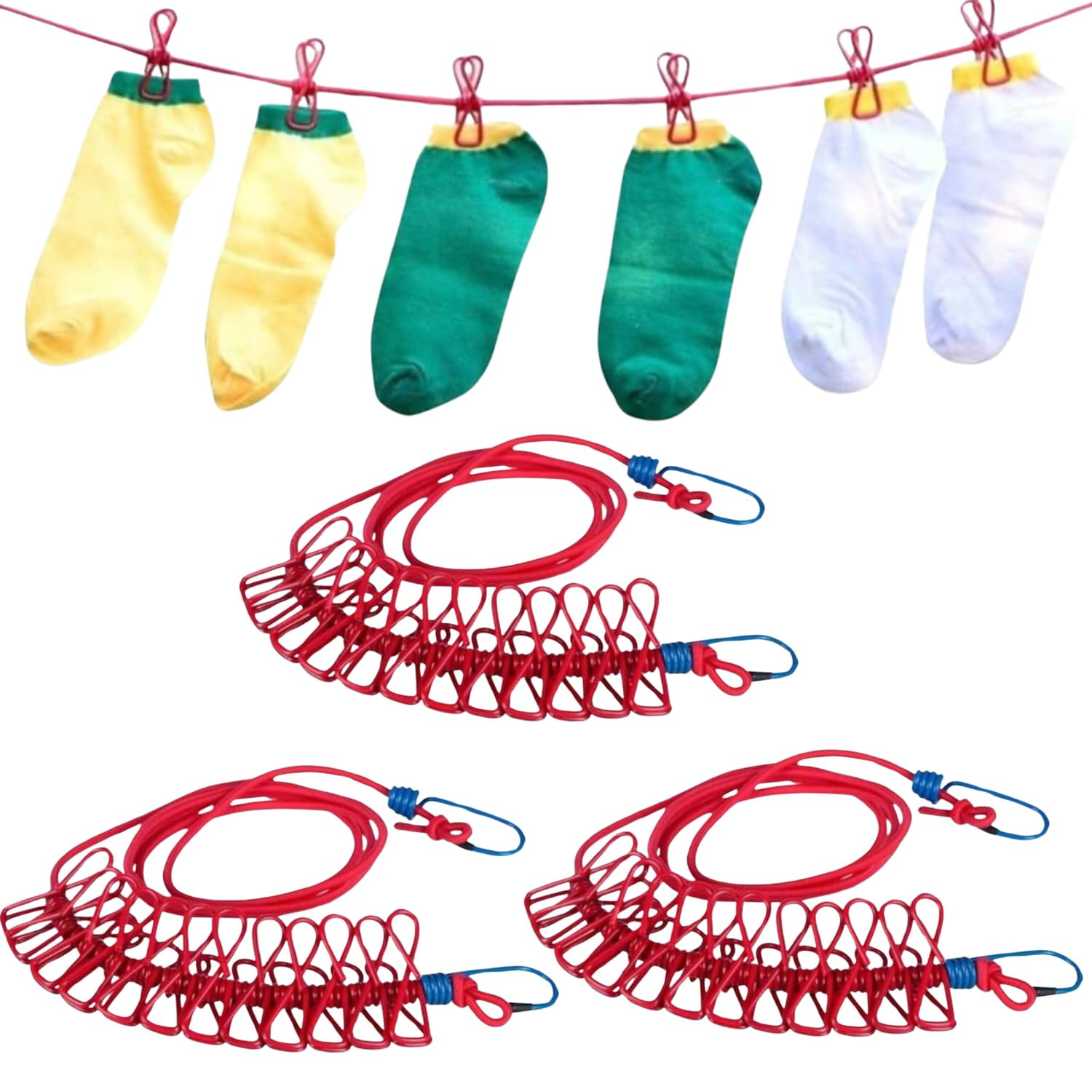 ANPI ENTERPRISE Travel Elastic Clothesline Laundry Line Adjustable ...