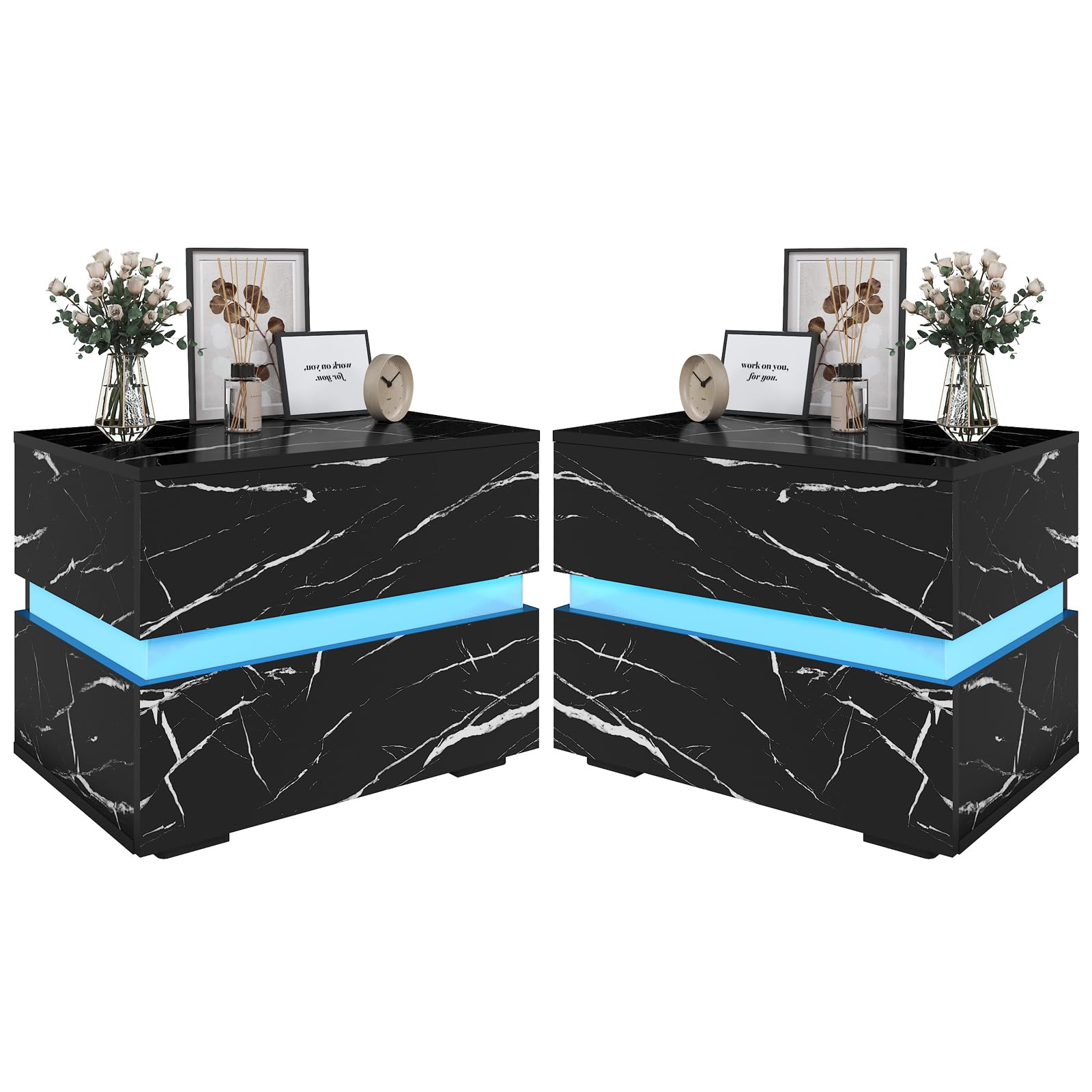 OSP Home Furnishings Slick Accent Table with High Gloss Red Finish ...