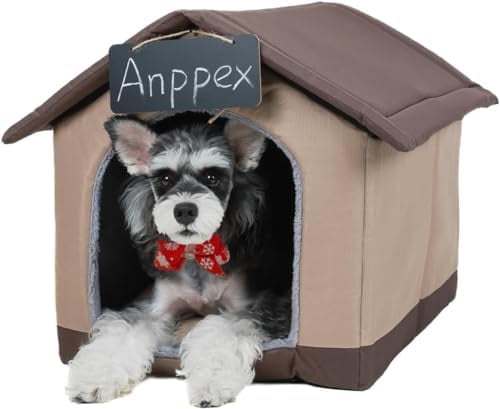 ANPPEX Indoor Dog House,Cozy Inside Dog House with Cushion,Warm Covered ...