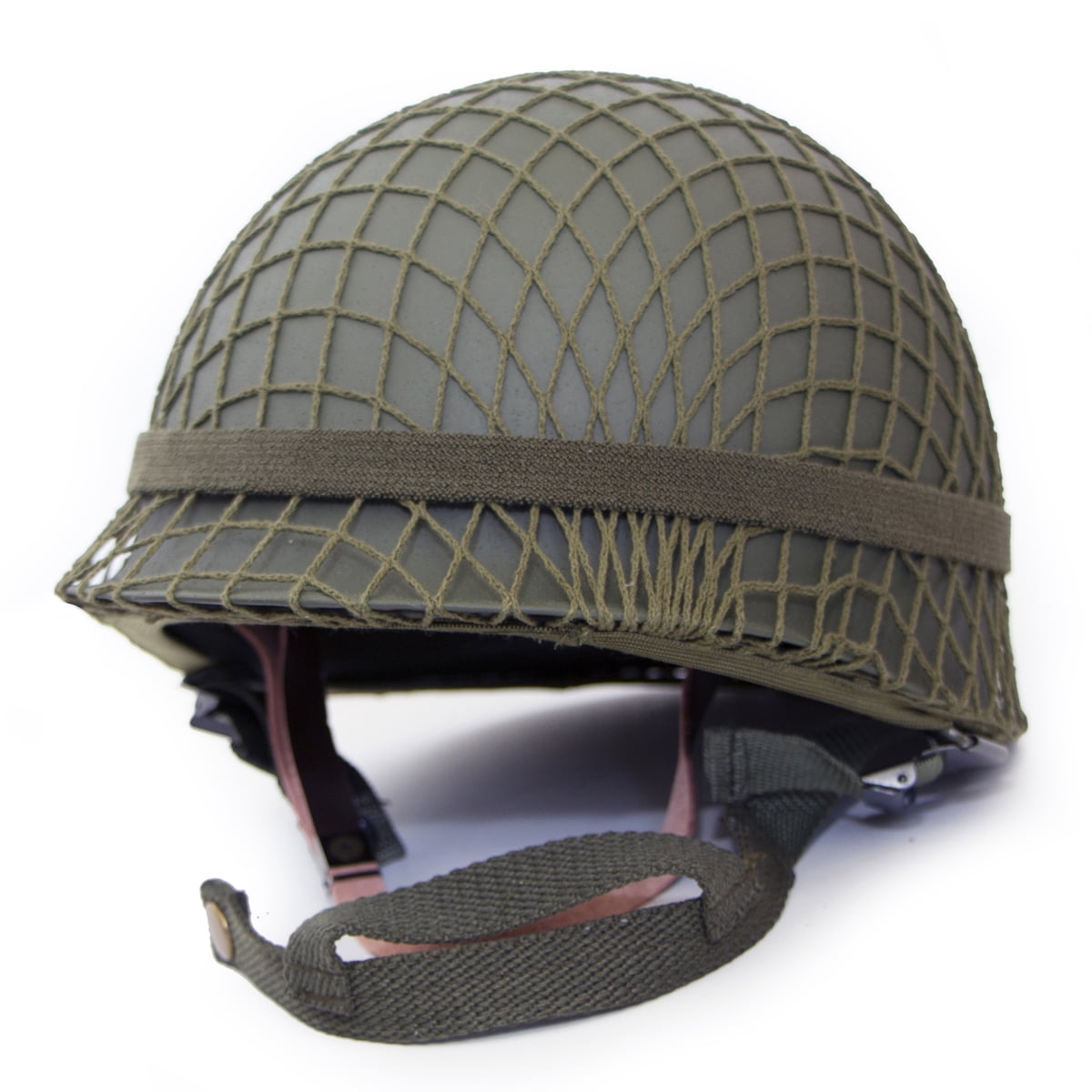 ANQIAO US WW2 M1 Helmet with Chin Strap Net Cover - Walmart.com