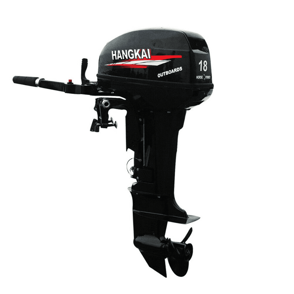 ANQIDI 18HP 2 Stroke Heavy Duty Boat Engine, CDI Outboard Motor with Water Cooling System and ...