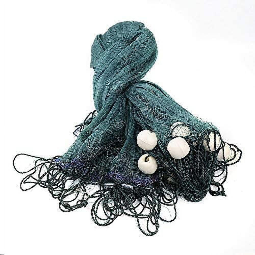 ANQIDI 33' Green Fishing Net Hand Made Nylon Beach Seine Drag Net ...