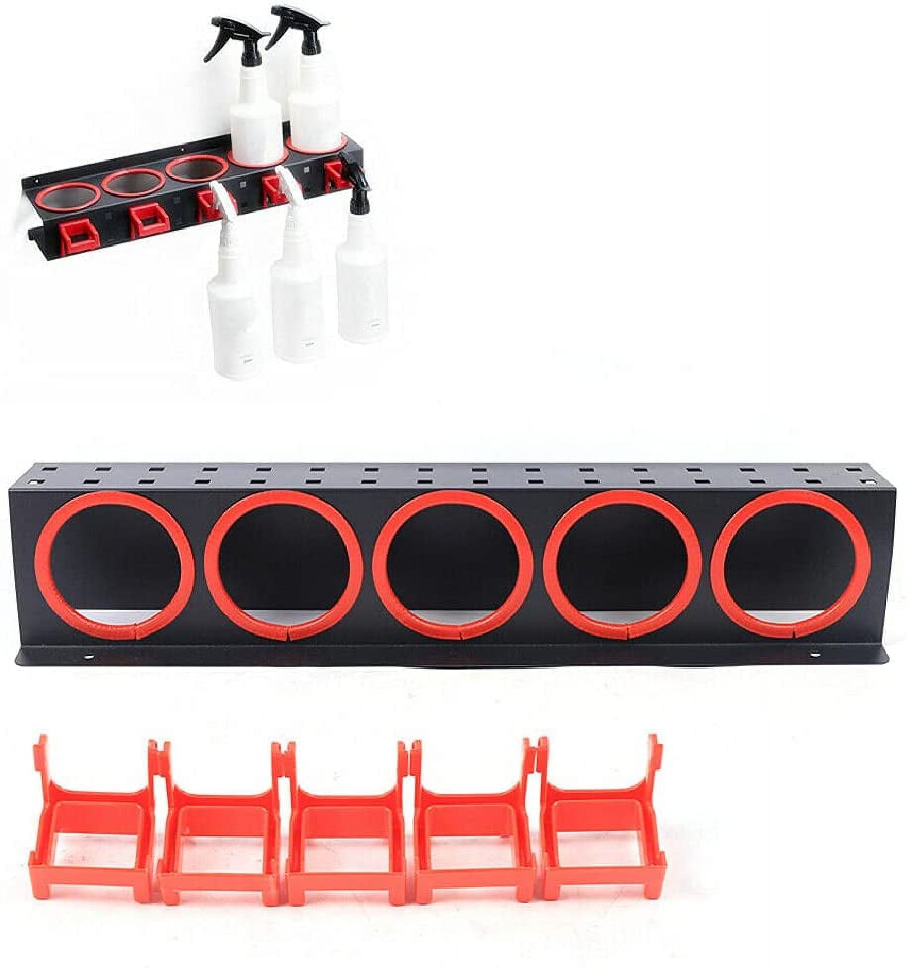 ANQIDI 5 Holes Spray Bottle Storage Rack Spray Can Holder Abrasive Hang ...