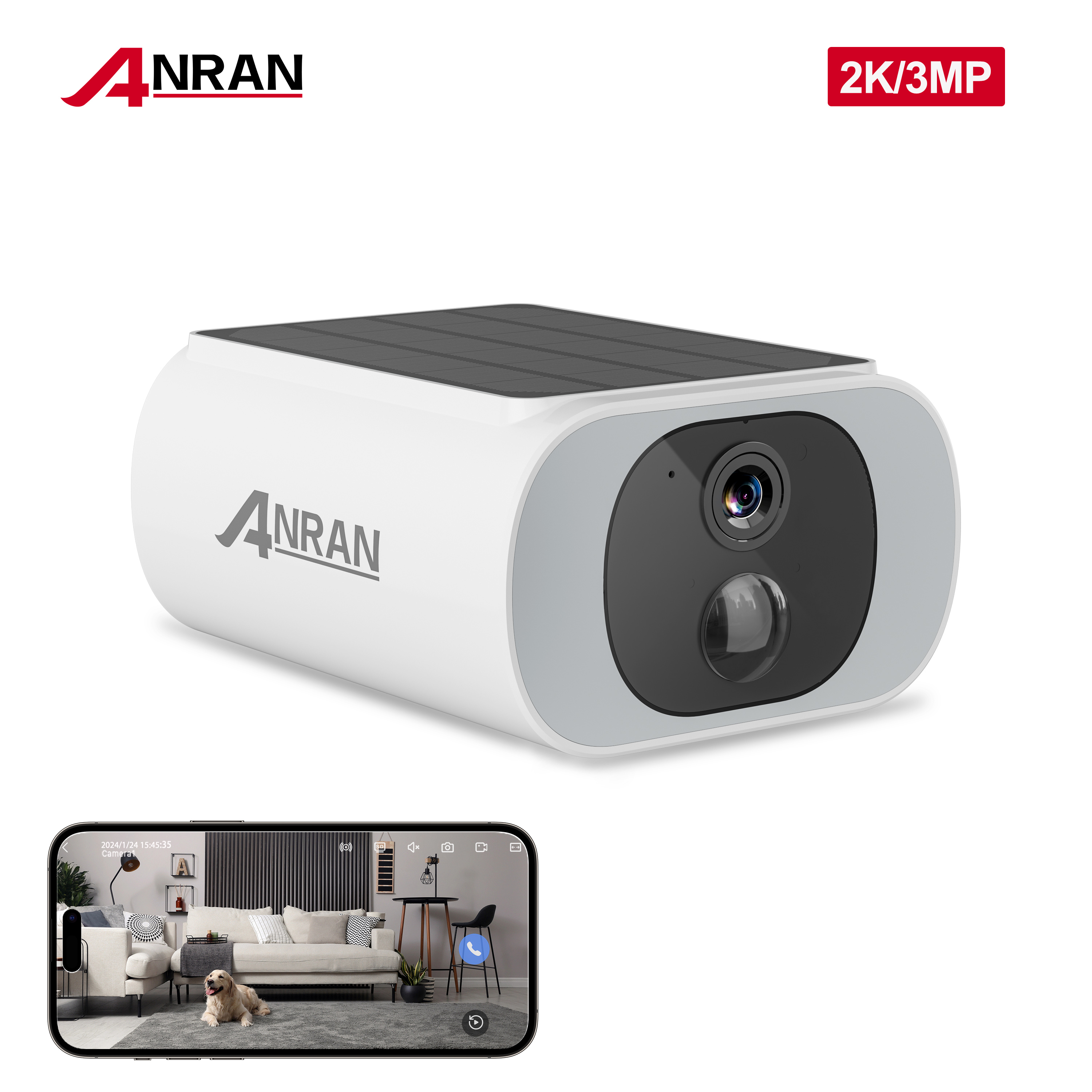 Netvue Solar Outdoor Security Camera Wireless Home Surveillance Camera ...