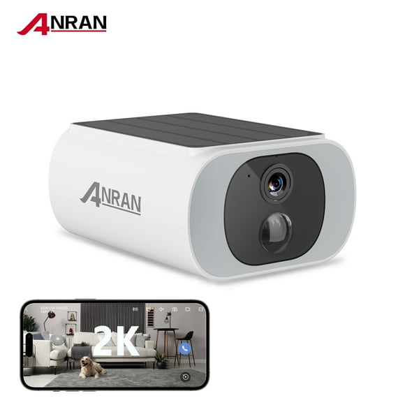 ANRAN Solar Security Cameras Wireless Outdoor, 2K WiFi Surveillance ...