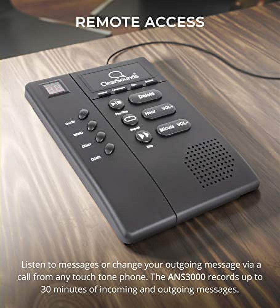 ANS3000 Amplified Answering Machine for Analog Telephones Landline with ...