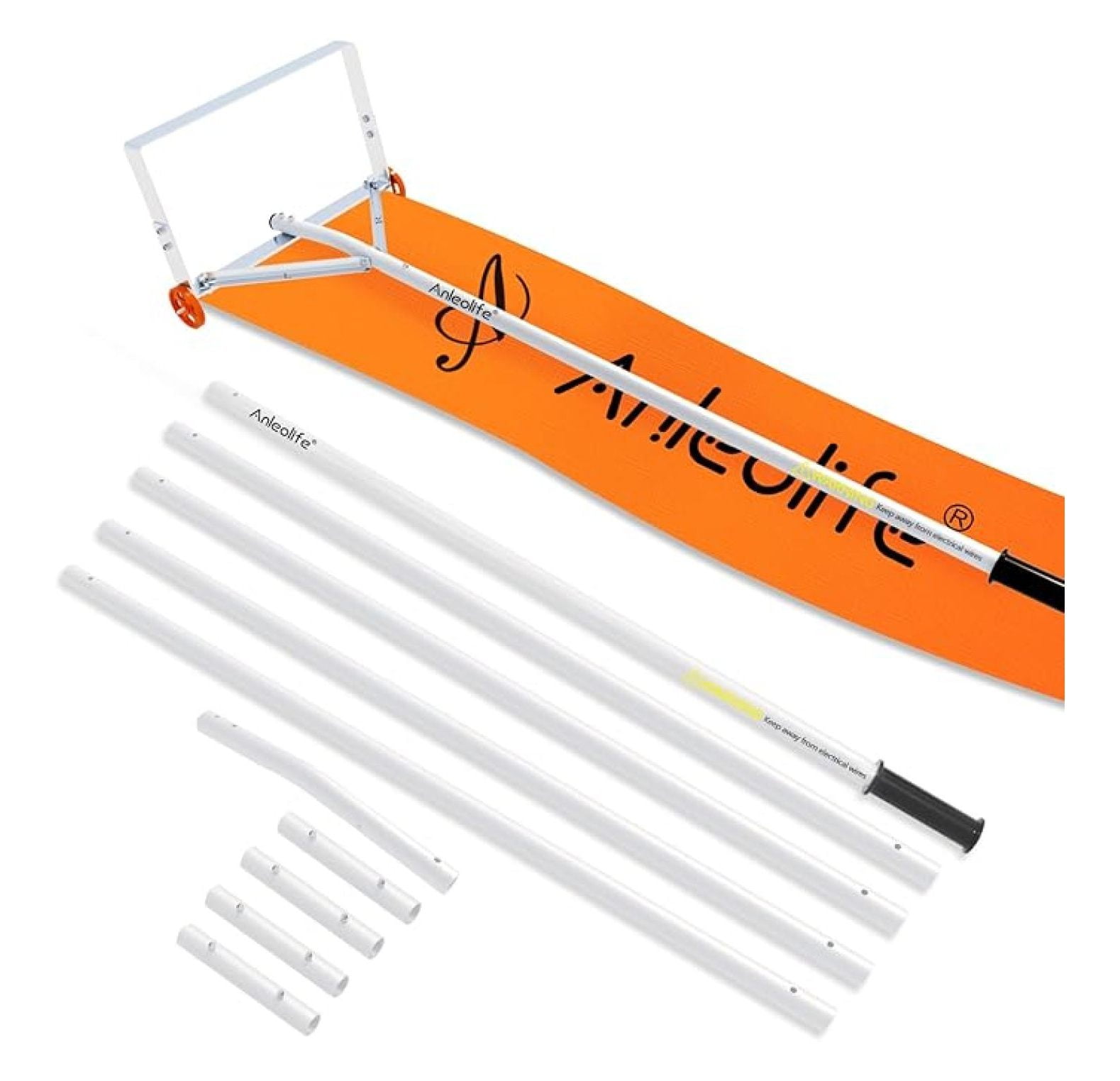 ANS618 Roof Rake Snow Removal Tool, 21ft Adjustable Telescoping Roof ...