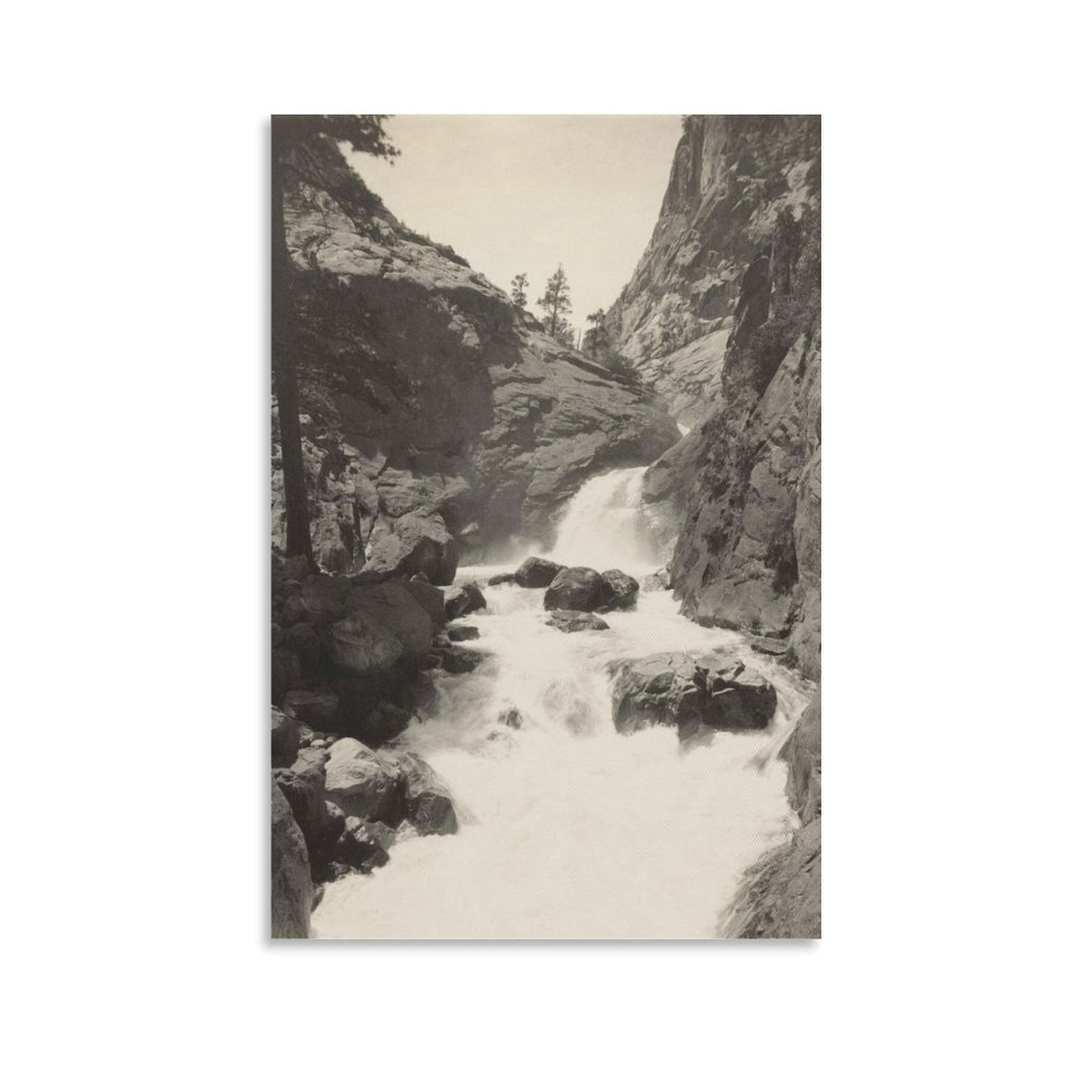 ANSEL ADAMS Roaring River Falls Poster Decorative Painting Canvas Wall ...