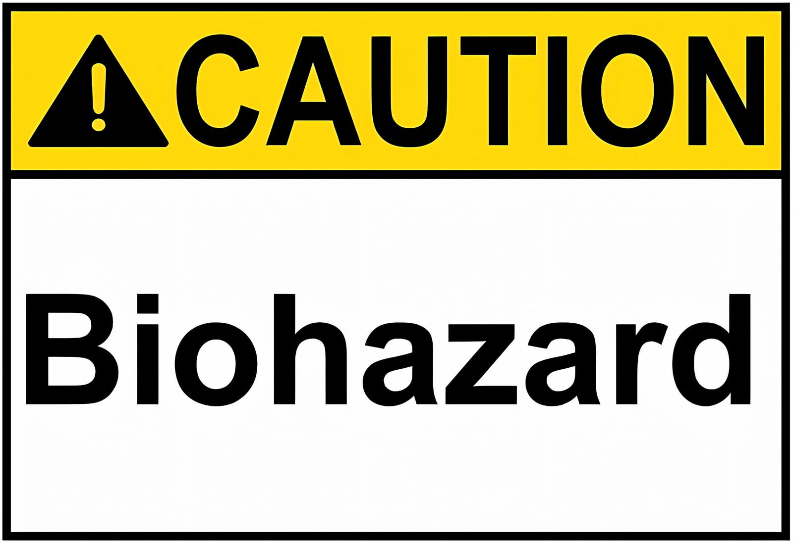 ANSI Caution Biohazard Hazardous Material Safety Warning Metal Tin Sign ...
