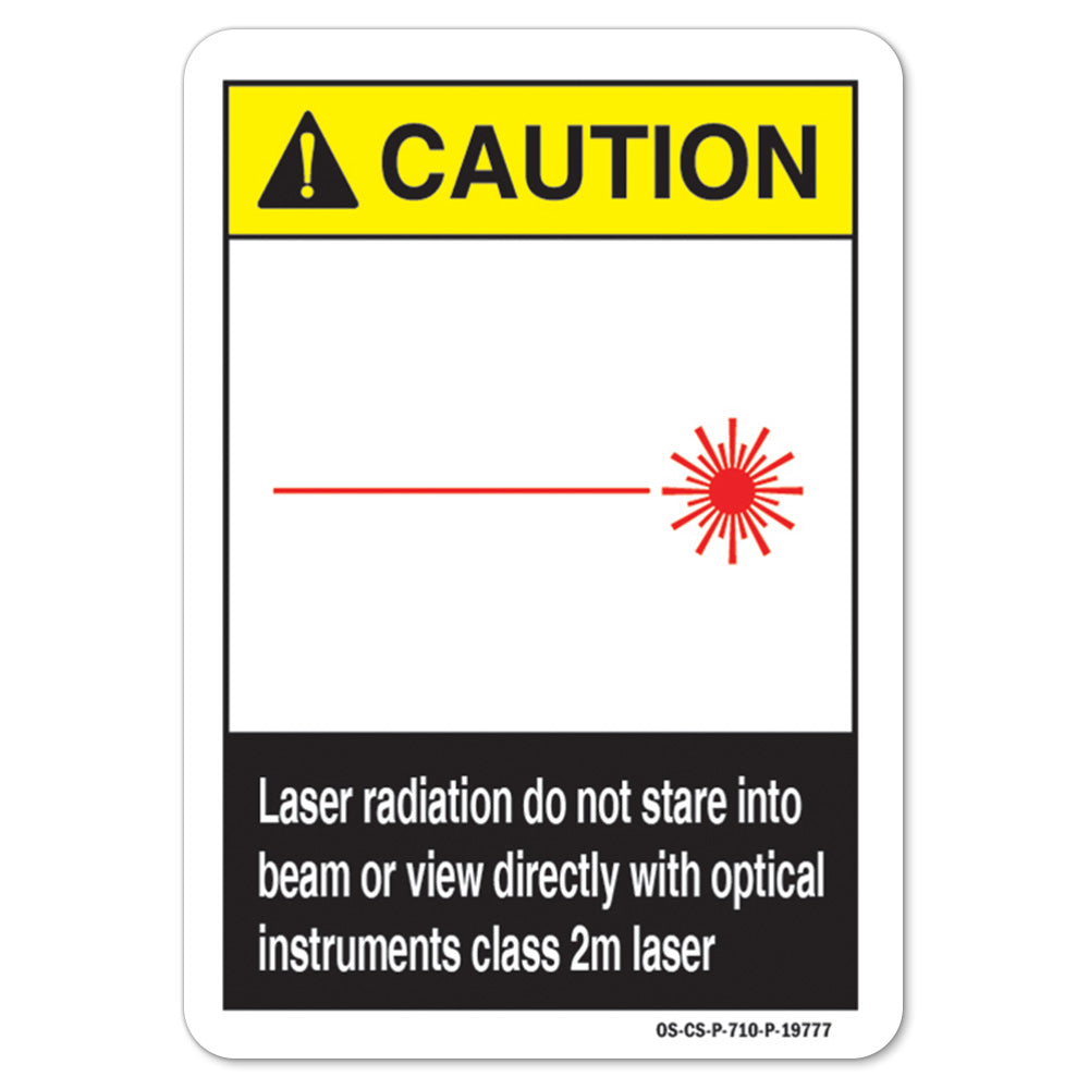 ANSI Caution Sign - Laser Radiation Do Not Stare Into Beam | Aluminum ...